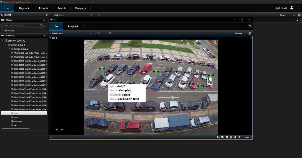Parking management in Milestone with Parquery's Plugin