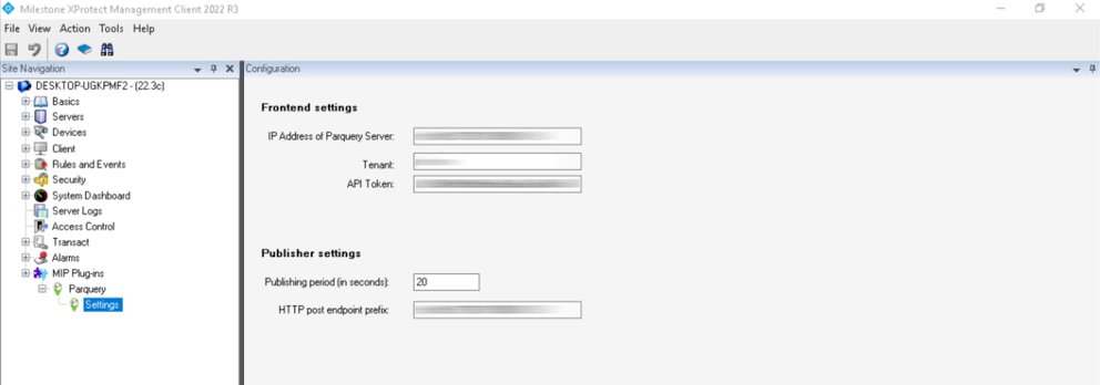 Parking management in Milestone with Parquery's Plugin